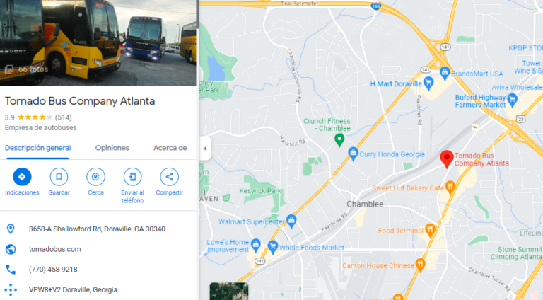 Tornado Bus Company Atlanta | Teléfono Autobuses y Terminal