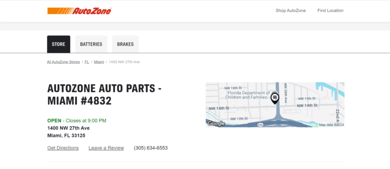 Horarios de AutoZone: Horario de apertura y cierre de las tiendas